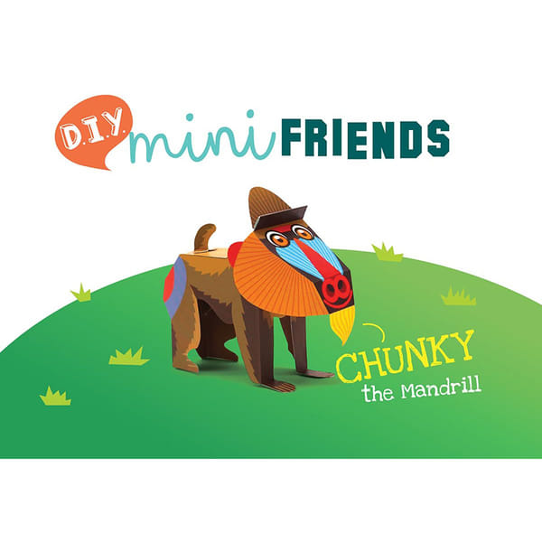 Send DIY Mini Mandrill Educational Papercraft Kit Endangered Wildlife ...