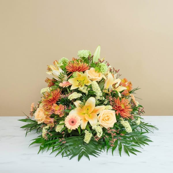 Buy/Send Funeral composition in gold tones Online | IGP | ID1439198