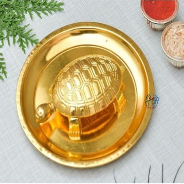 Buy/Send Gold Polish Kachua Plate (Size 3) Online | IGP | JVS1423570