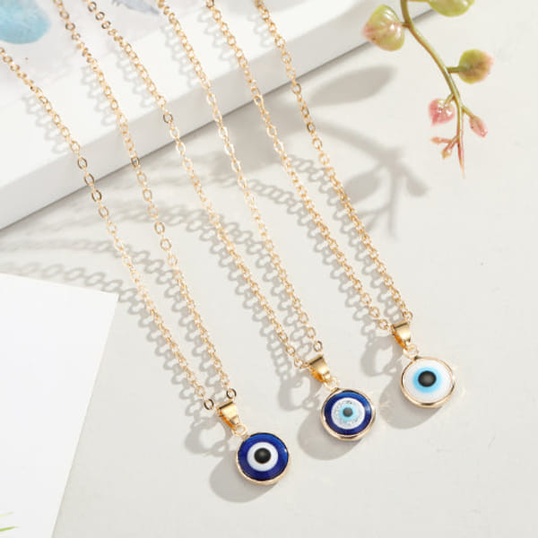 Buy/Send Necklace Evil Eye Mini Circle Single Piece Juju Joy Online ...