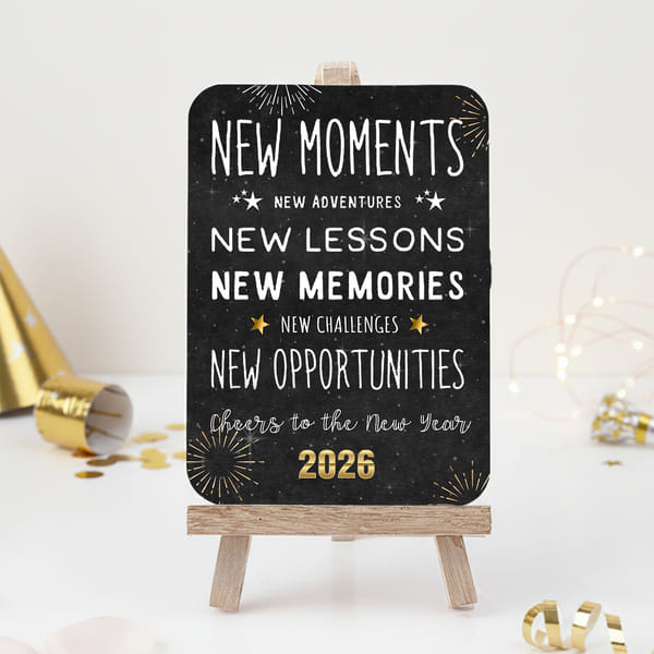 New Year's Wishes Wooden Frame: Gift/Send Addons Gifts Online ...