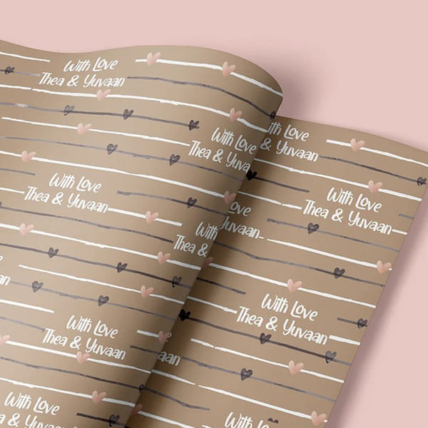 Buy/Send Personalized Heartstrings Wrapping Paper - Set Of 25 Online ...