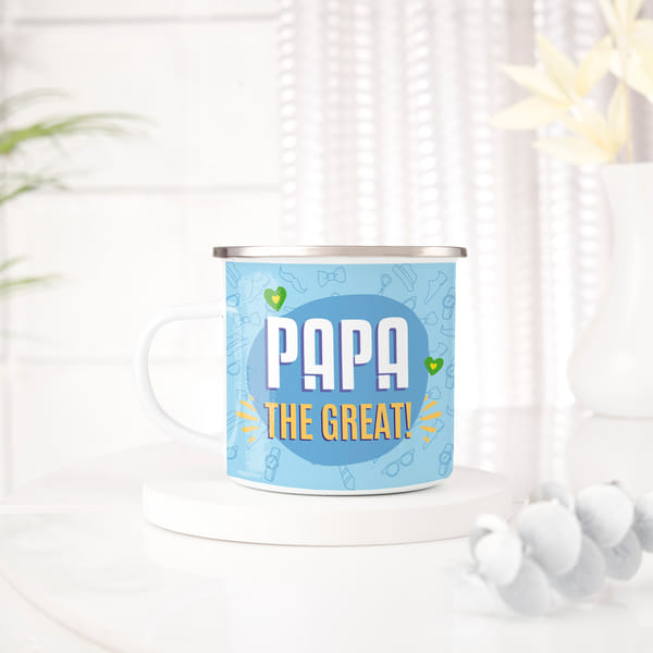 Buy/Send Personalized Papa The Great - Enamel Mug Online | IGP | JVS1277479