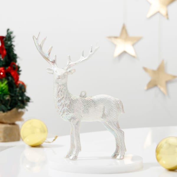 Buy/Send White Glitter Reindeer Online | IGP | JVS1436637