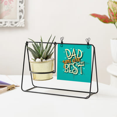 Buy/Send Best Dad Personalized Polaroid With Swing Planter Online | IGP ...
