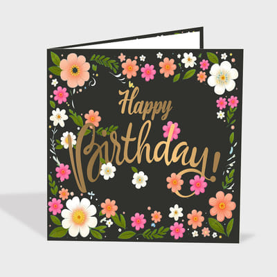 Buy/Send Birthday Gold Foil Card Online | IGP | JVS1442509