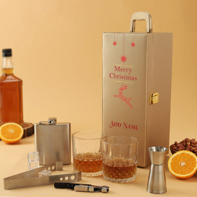 Christmas Edition Personalized Bar Set Gold: Gift/Send Home and Living ...