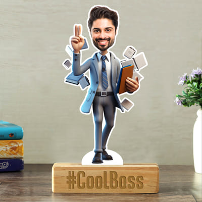 Buy/Send Cool Boss Personalized Caricature Online | IGP | JVS1415254