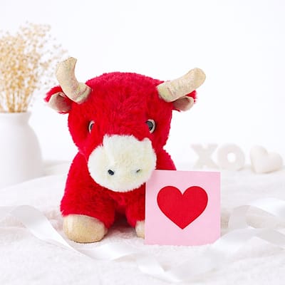Send Cute Cow Plush Valentines Day Surprise Online, Same Day Delivery ...