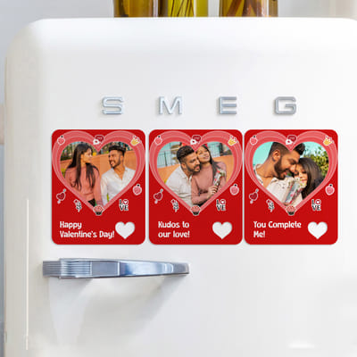 Buy/Send Cute Valentine Personalized Fridge Magnets - Set Of 3 Online ...