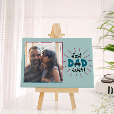 Buy/Send Father's Day Personalized Best Dad Ever Canvas Frame Online ...