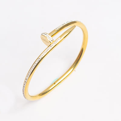 Buy/Send Gold Plated Nail Bangle Bracelet Online | IGP | JVS1403327