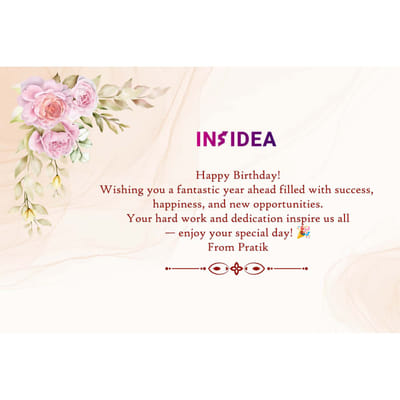 Buy/Send INSIDEA Birthday Message Card Online | IGP | JVS1287355