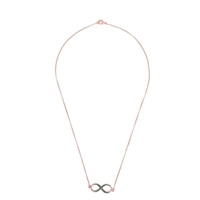 Buy/Send Neck Chain - Infinity - Rose Gold - Green Enamel Online | IGP ...