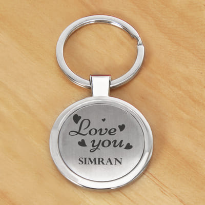 Buy/Send Personalized Keychain with Love Message Online | IGP | M11109342