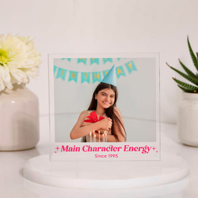 Buy/Send Personalized Main Character Energy Acrylic Photo Frame Online ...