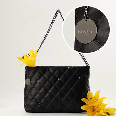 Buy/Send Personalized Star Studded Black Handbag Online | IGP | JVS1268219