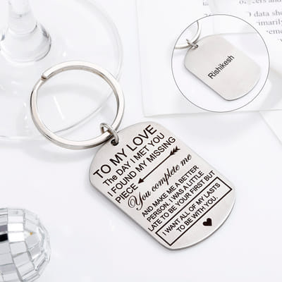 Buy/Send Personalized To My Love Stainless Steel Keychain Online | IGP ...
