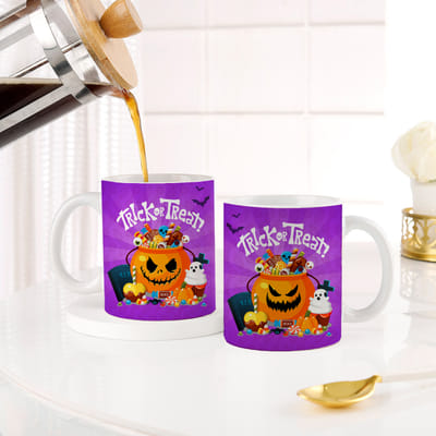 Buy/Send Personalized Trick Or Treat Ceramic Mug - Set Of 2 Online ...