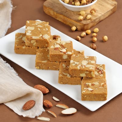 Buy/Send Regal Almond Barfi Box-400gms Online | IGP | JVS1422670
