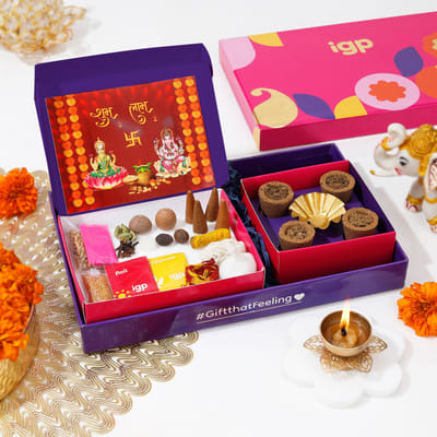 Buy/Send Spiritual Diwali Pooja Box Hamper Online | IGP | JVS1322212
