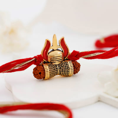 Buy/Send Spiritual Rudraksh Trishul Rakhi Online | IGP | JVS1420723