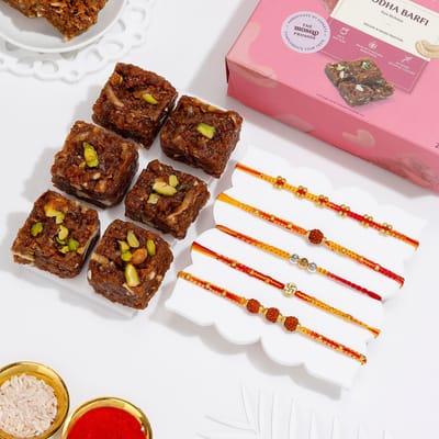 Buy/Send Spiritual Ties-Rakhis With Sweets Online | IGP | JVS1419205