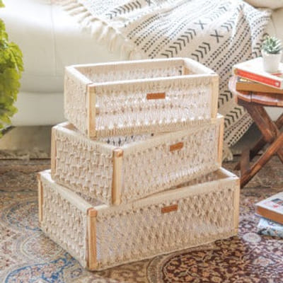 Buy/Send Storage Box Boho Set Of 3 Online | IGP | JVS1259245