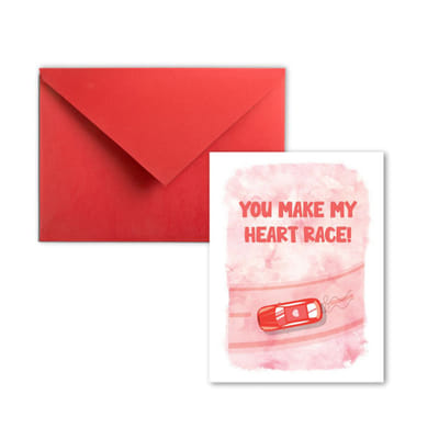 Buy/Send You Make My Heart Race Greeting Card - Single Piece Online ...